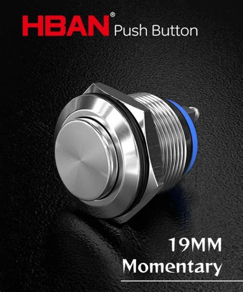 Momentary Push Switch 19mm Ip65 Manufacturer HBAN Hongbo