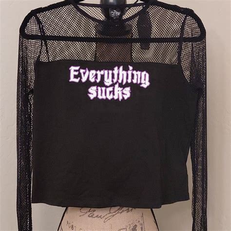 Dollskill Xxl Long Fishnet Sleeves Cropped Graphic Fr Gem