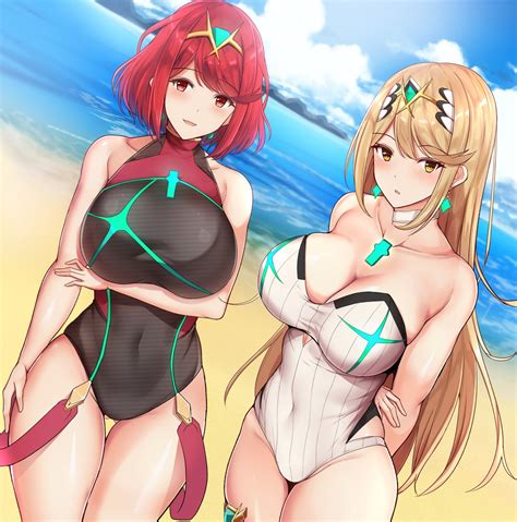 Pyra Mythra Pyra And Mythra Xenoblade Chronicles And More Drawn By Noeomi Danbooru