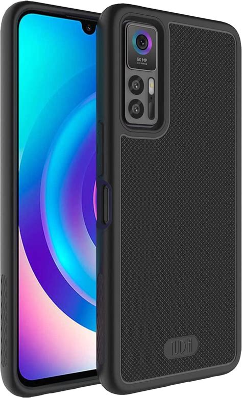 TUDIA MergeGrip TCL G Phone Case TCL Case TCL Case Heavy Duty Matte Black