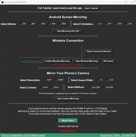 New Android To Pc Laptop Screen Mirroring Software Scrcpy Gui By