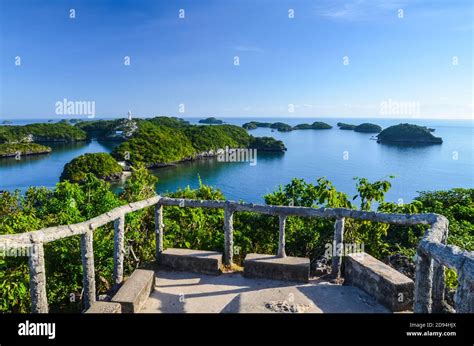 Mesmerizing Shot Of Beautiful Hundred Islands In Alaminos Pangasinan Philippines Stock Photo