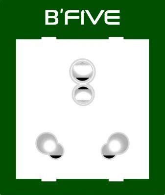 B Five Multi Socket With Safety Shutter For Commercial Residential Pin At Rs