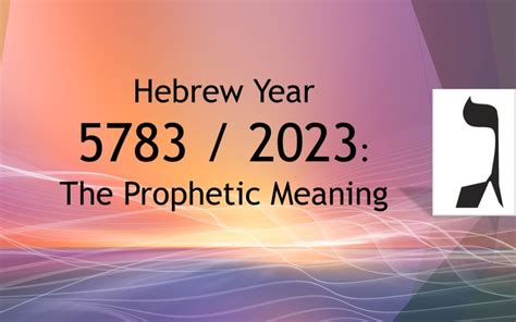 The Prophetic Meaning Of The Hebrew Year Olive Tree Ministries