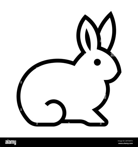 Black Vector Rabbit Icon On White Background Stock Vector Image And Art