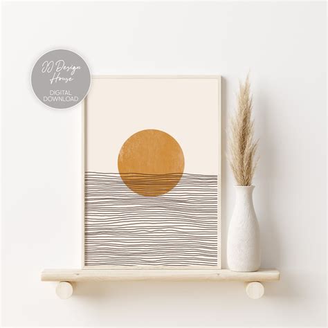 Boho Art Set Of 3 Prints Abstract Gallery Wall Set Abstract Etsy
