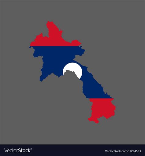 Laos Flag And Map Royalty Free Vector Image VectorStock