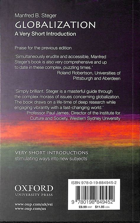 Globalization A Very Short Introduction By Steger Manfred B