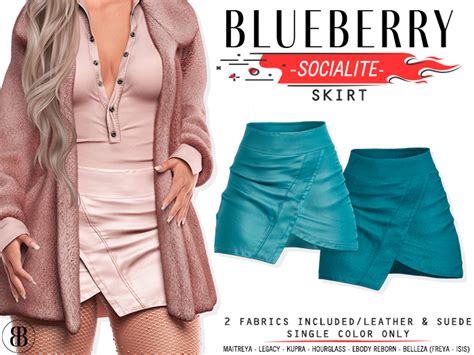 Second Life Marketplace Blueberry Socialite Skirt Aqua
