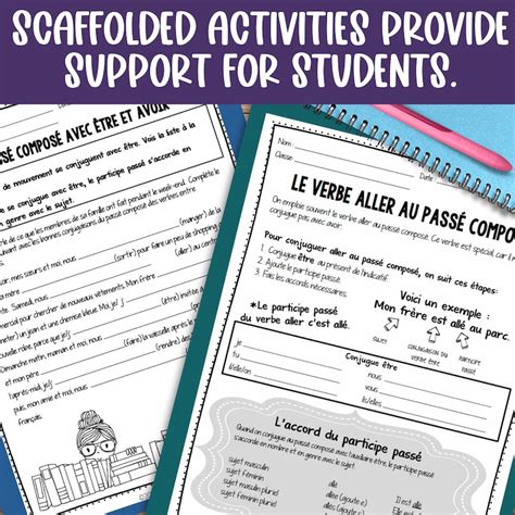 Passé Composé French Worksheets For French Verb Conjugation French Classroom Resource French