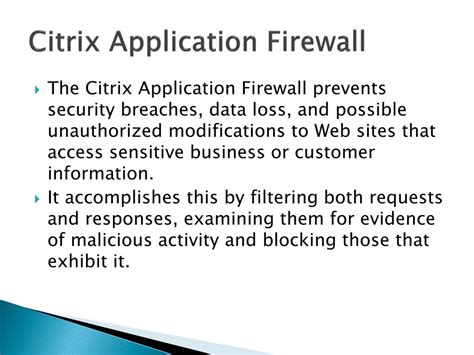 Ppt Citrix Application Firewall Powerpoint Presentation Free