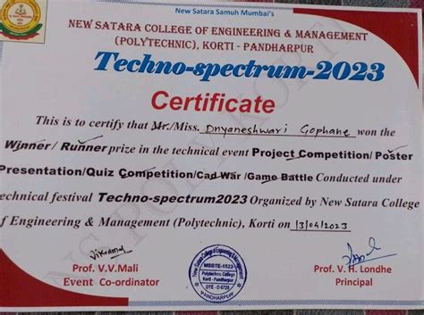 Dnyaneshwari Gophane On Linkedin Runnerup Techevent Posterpresentation
