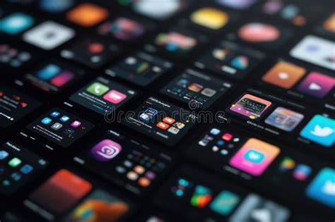 A Grid Of Vibrant Screens Showcases Multiple Social Media Interfaces Arranged Meticulously