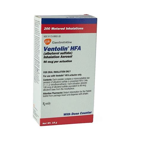 Ventolin Hfa Inhaler 18 G 200 Actuations School Health