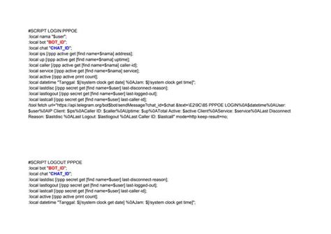 Script Telegram Login Logout Mikrotik Pppoedocx Internet Computing
