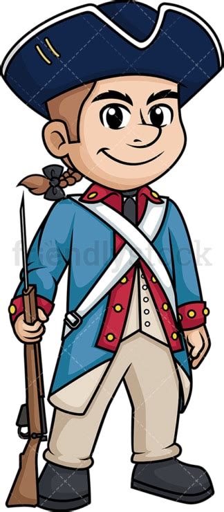 British Redcoat Soldier With Musket Cartoon Clipart Vector Friendlystock