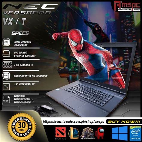 Nec Versapro Vx T Intel Celeron Processor 500gb Hdd 4gb Ram Ddr3 Onboard Intel Hd
