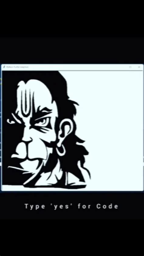 Coding Is Passion । 100k 🎯 Draw Hanuman Ji Using Python 🔥🔥🚩🚩 Join Telegram For Source Code ‼️📚