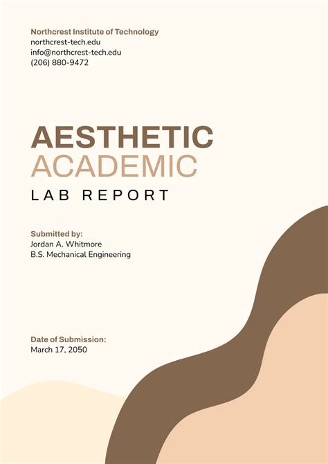 Free Lab Report Cover Page Templates Edit Online And Download