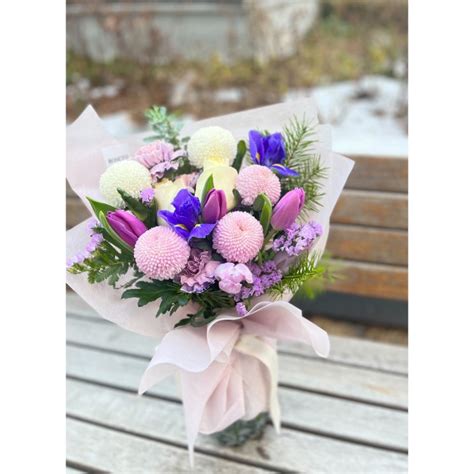 광교꽃집 로제토플라워 보랏빛 꽃다발💜 네이버 블로그