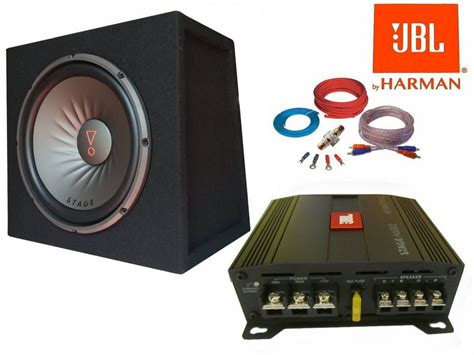 DSX JBL Stage 1600 Watt Basspaket Subwoofer Verstärker Set Kabelset ...