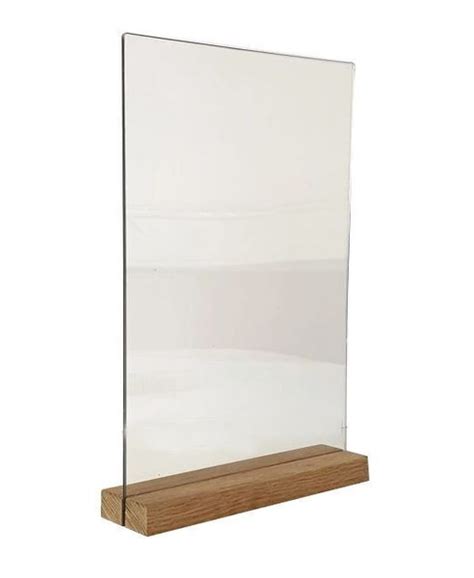 Менюхолдер А5 на деревянном основании ДУБ на МАГНИТАХ Тейбл тент 1 шт подставка настольная