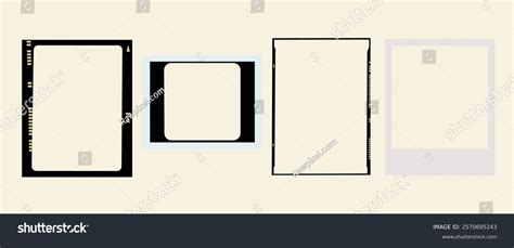 Four Photo Frames Different Styles Sizes Stock Vector Royalty Free