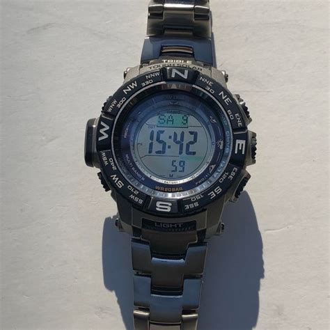 Fs Casio Protrek Prw 3500t 7 Triple Sensor Watch Titanium Band Watchcharts Marketplace