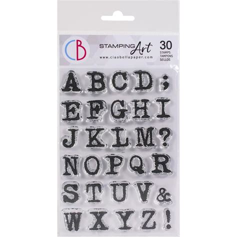 Remington Uppercase Alphabet Clear Stamp 4x6 By Ciao Bella Stamping Ar