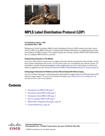 Cisco MPLS Label Distribution Protocol Configuration Guide Manualzz