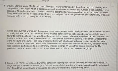 Solved Use The Information Provided In Each Research