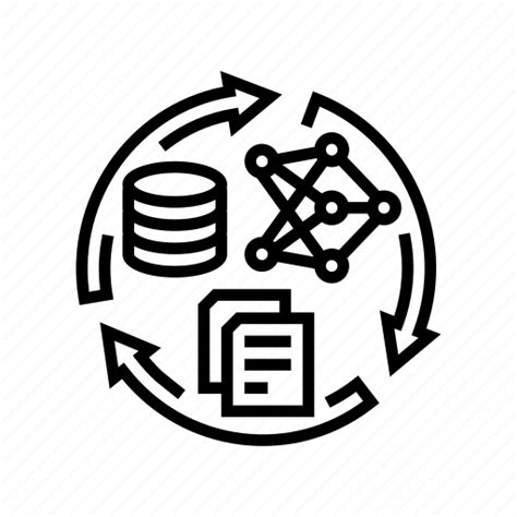Training Data Machine Learning Algorithm Model Unsupervised Icon
