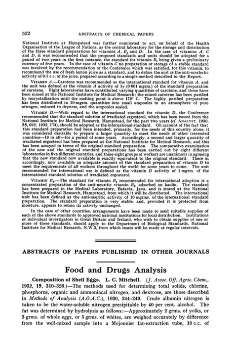 Food And Drugs Analysis Analyst Rsc Publishing