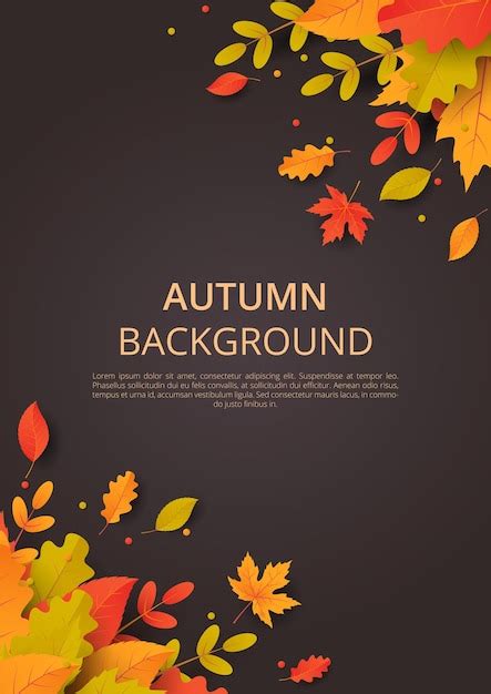 Premium Vector Autumn Background Vector