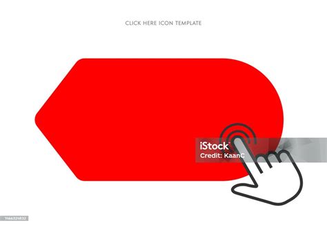 여기를 클릭하십시오 아이콘 격리된 배경에 벡터 그림을 클릭하는 포인터 웹 버튼 기호 비즈니스 개념입니다 벡터 스톡 일러스트 Crash Site에 대한 스톡 벡터 아트 및