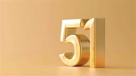 Premium Photo The Number 5 Is On A Gold Background