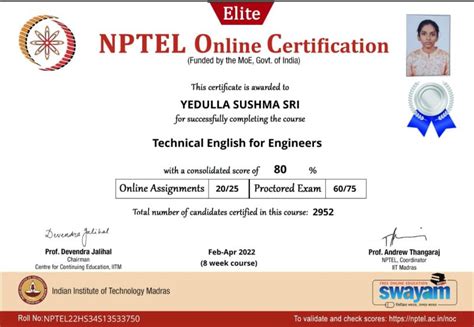 Nptel Technicalenglish Onlinelearning Swayam Iitm Sushma Sri Yedulla