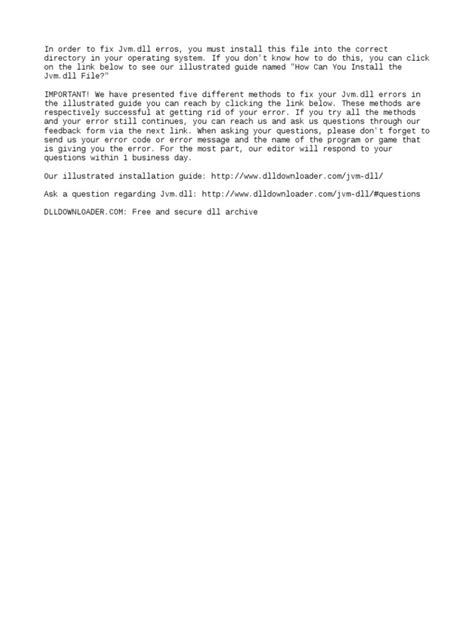 how to fix jvm dll errors pdf