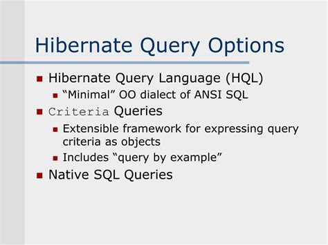 Ppt Objectrelational Mapping With Hibernate Powerpoint Presentation Id6799372