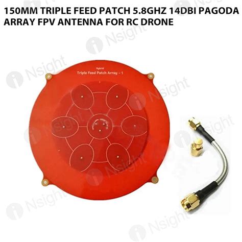 150mm Triple Feed Patch 5 8ghz 14dbi Pagoda Array Fpv Antenna For Rc D Insightfpv