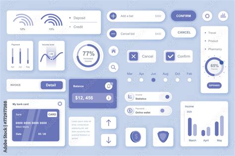 Vector De Stock User Interface Elements Set For Banking Mobile App Or