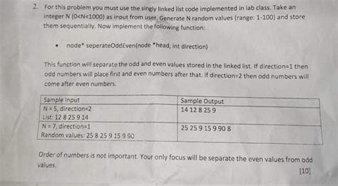 Solved 2 For This Problem You Must Use The Singly Linked