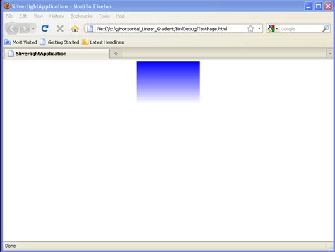 Horizontal Linear Gradient Color Graphics Silverlight
