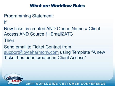 Ppt How I Harness The Power Of Autotask Workflow Rules Powerpoint Presentation Id 6226854
