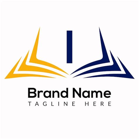 Logo De Léducation Sur Le Modèle De Lettre I Logo Livre Ouvert Sur La