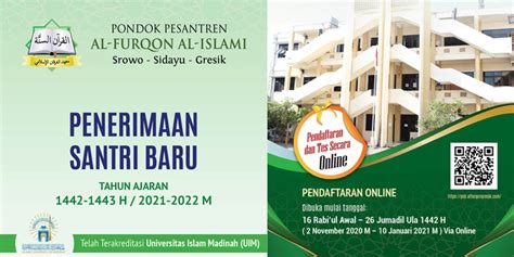 Penerimaan Santri Baru Psb Mahad Al Furqon Al Islami Mahad Al