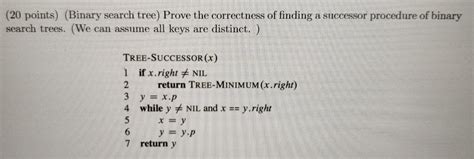 Solved 20 Points Binary Search Tree Prove The