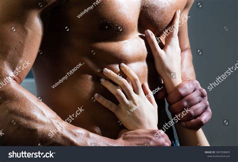 Womans Hand Touch Naked Mans Bare Stock Photo Shutterstock