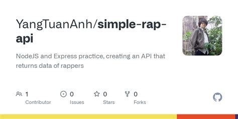 github yangtuananh simple rap api nodejs and express practice creating an api that returns