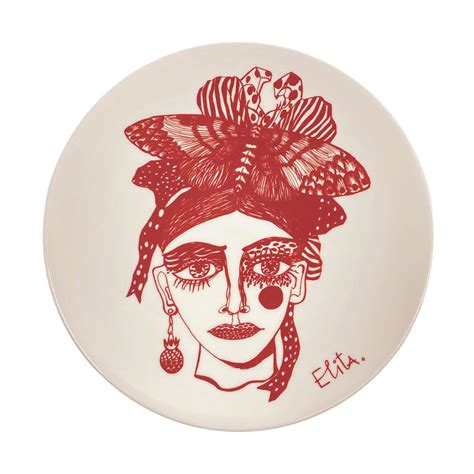 Patmalniece Sarkans Porcelāna šķīvis Meitene” 25cm Dabadaba